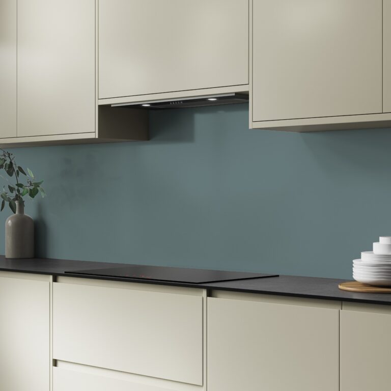 Neptune Blue Alloy Splashback | Kitchen Worktops Online
