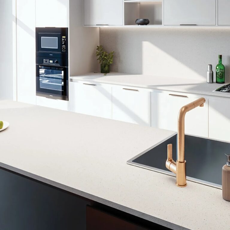 Sovereign White Square Edge Worktop | Kitchen Worktops Online